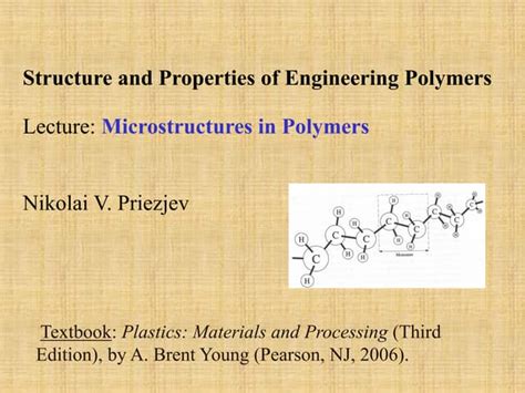 Properties Of Polymers Pptx Chemistry Science