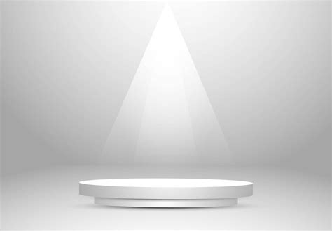 연단 스포트 라이트와 함께 회색 스튜디오 배경 무료 벡터