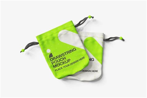 Drawstring Pouch Mockup Product Mockups Ft Material And Isolated Envato