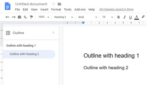 How To Add Document Outlines In Google Docs