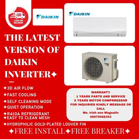 Daikin Split Type Inverter Aircon Tv And Home Appliances Air Conditioning And Heating On Carousell