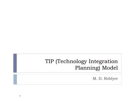 Ppt Tip Technology Integration Planning Model Powerpoint