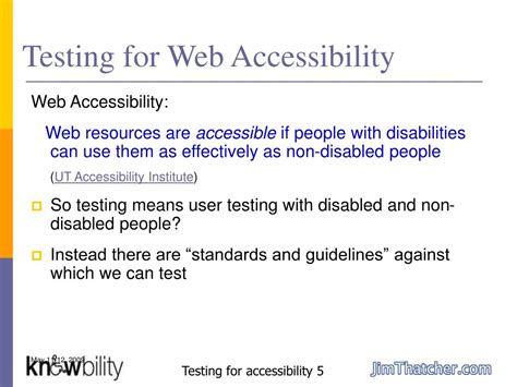PPT Testing For Web Accessibility PowerPoint Presentation Free Download ID 3037946