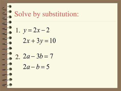 PPT 3 2 Solving Systems Of Equations Using Substitution PowerPoint Presentation ID 223350