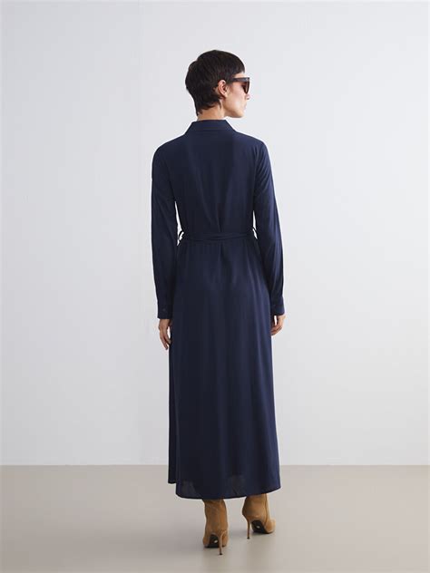 Lcw Vision فستان قميص بحزام W5cb26z8 Hrz Lc Waikiki