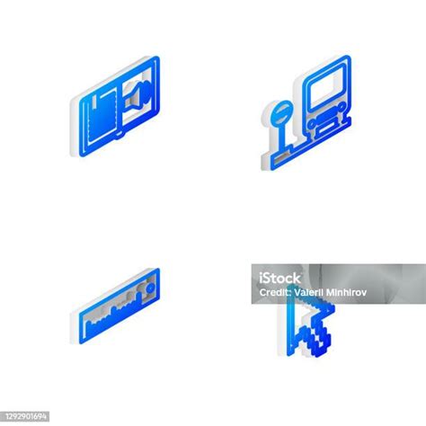 등극 선 버스 정류장 오디오 북 눈금자 및 픽셀 화살표 커서 아이콘을 설정합니다 벡터 3차원 형태에 대한 스톡 벡터 아트 및 기타 이미지 3차원 형태 가리키기 공부