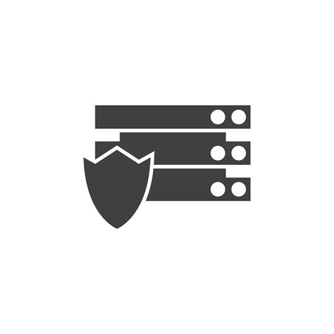 Database Server Shield Vector Icon Element Of Data For Mobile