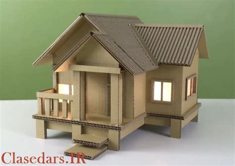 آموزش ساخت ماکت خانه با مقوا نمونه دوم کلاس درس مرجع آموزش متوسطه اول
