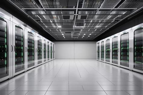 Premium Ai Image Connection Network In Servers Data Center Room Storage Systems 3d Rendering