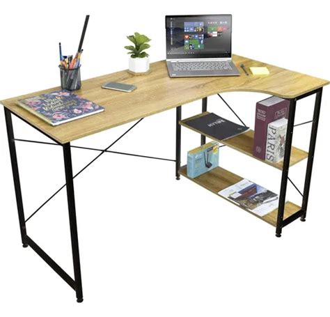 Soporte Para Laptop De Madera Tipo Escuadra Con Repisas Envío Gratis