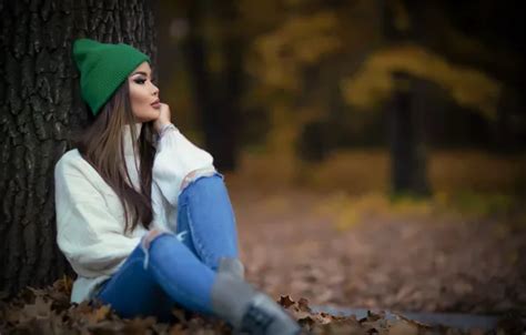 Wallpaper Autumn Model Woods For Mobile And Desktop Section девушки