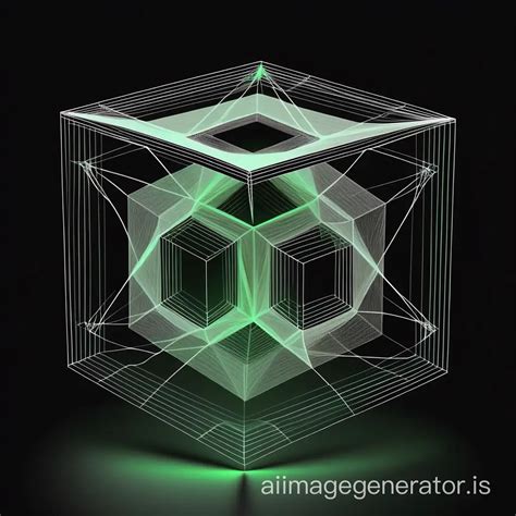Geometric Cubes Unfolding In ThreeDimensional Space AI Image Generator