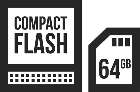 Compact Flash And Sd Card Icon In Thick Outline Style Black And White