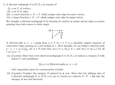 Solved 3 A Directed Multigraph Gvest Consists Of I