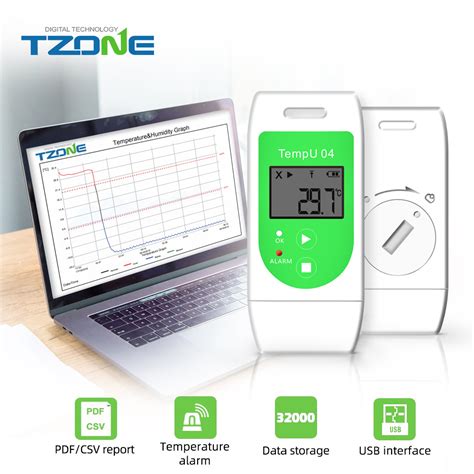 Usb Temperature Recorder For Refrigerated Truck Data Logger Temperature
