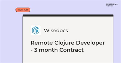 Functional Works On Linkedin Remote Clojure Developer 3 Month