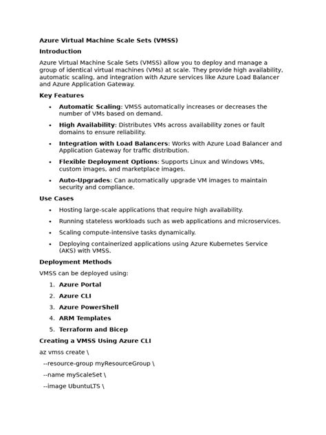 Azure Virtual Machine Scale Sets Pdf Virtual Machine Microsoft Azure