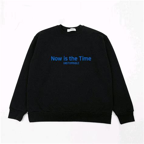 Now Is The Time 나우이즈더타임 맨투맨 스웨트셔츠 추천 코디 헤비웨이트 기모 오버핏 데일리룩 스포츠 러닝 운동 헬스 남자 여자 Unstoppable 언스탑퍼블