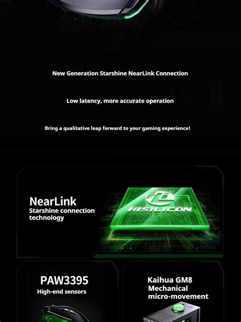 Ugreen G908 Three Mode Star Flash Wireless Game Mouse Paw3395 4k Return Rate Rgb E Sports