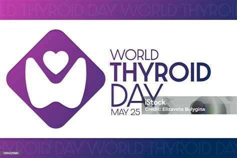 세계 갑상선의 날 5월 25일 벡터 일러스트레이션 휴일 포스터 갑상샘에 대한 스톡 벡터 아트 및 기타 이미지 갑상샘 5월 낮 Istock