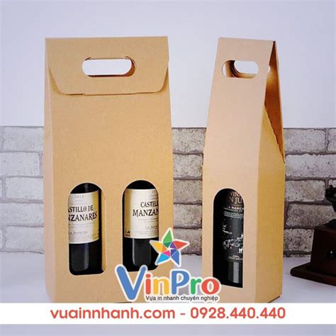 In Hộp Giấy Đựng Rượu Vang Sang Trọng Làm Quà Tặng
