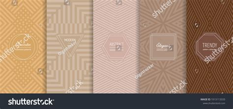 Vector Abstract Geometric Seamless Patterns Collection Stock Vector Royalty Free