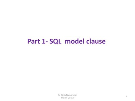 Oer Unit 5 Sql Model Clause Pdf