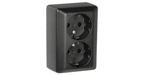 Gelia Stikkontakt Dobbel Sort Elko Med Jord Og Barnesikring Rs Maxbo