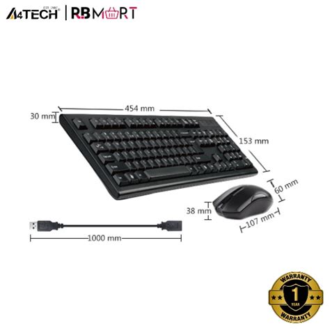 Buy A4tech 3000n V Track Wireless Keyboard Mouse Combo Rb Mart