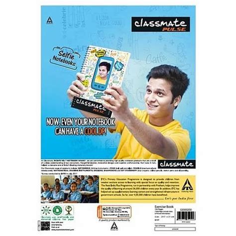 Printed Laminated Paper Cover Classmate Notebook A4 Packaging Size