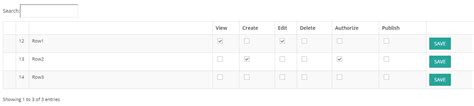 Jquery Datatable Select All The Checkboes In A Single Row On Button