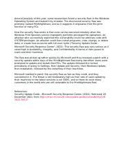 CS Unit Discussion Docx Around June July Of This Year Some Researchers Found A Security