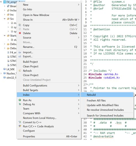 Cubeide New C H File Not Indexing Stmicroelectronics Community