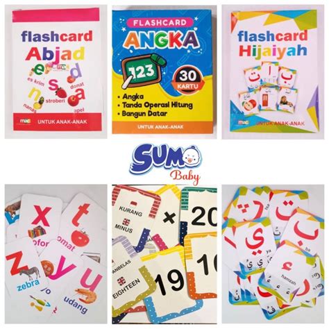 Flash Card Abc Huruf Abjad Angka Hijaiyah Alphabet Kartu Edukasi Sabira