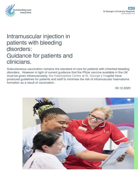 Intramuscular Injection In Patients With Bleeding Disorders Guidance For Patients And Clinicians