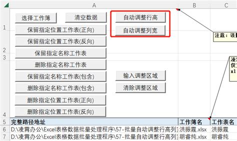 57 批量自动调整行高列宽 excel表格批量处理程序 office办公技巧 正数办公
