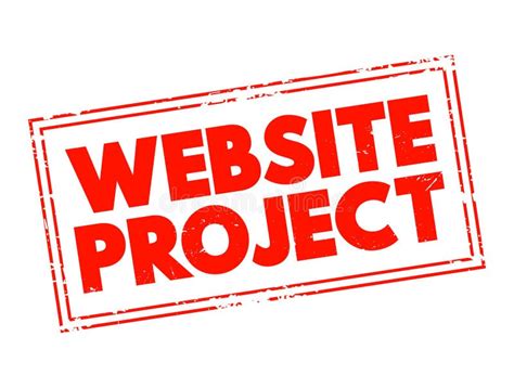 Website Project Text Concept Stamp For Presentations And Reports Stock