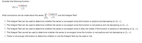 Solved Consider The Following Function F X X8cos πx What
