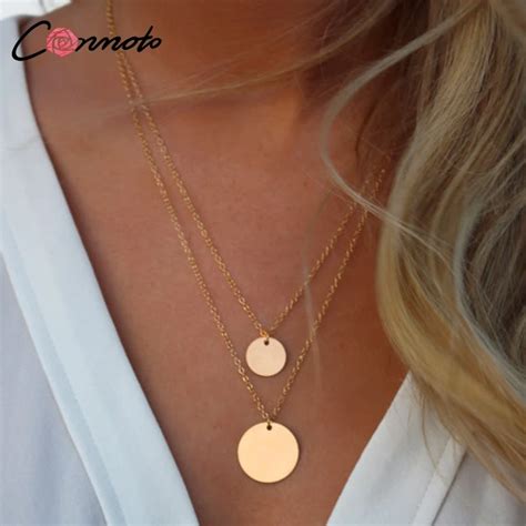 Conmoto Модное ожерелье золотистого цвета ожерелье серебристого цвета круглый чокер женские