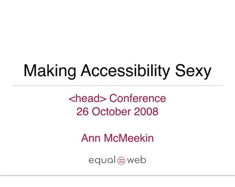 Making Web Accessibility Sexy Pdf