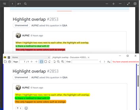 highlight overlap · sumatrapdfreader sumatrapdf · discussion 2853 · github