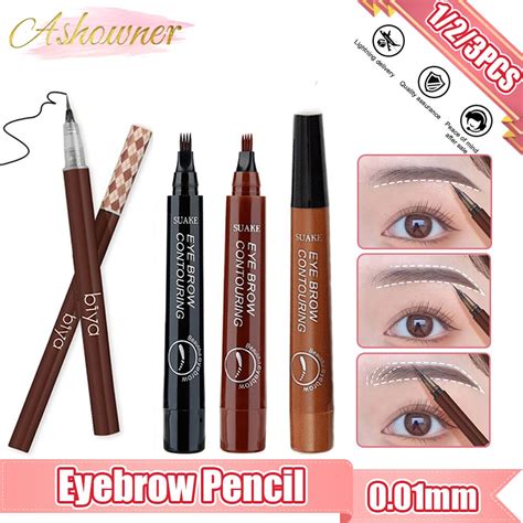 눈썹 펜슬 001mm 초미세 액체 눈썹 문신 펜 방수 땀 방지 오래 지속되는 브로우 펜 화장품 메이크업 도구 Aliexpress