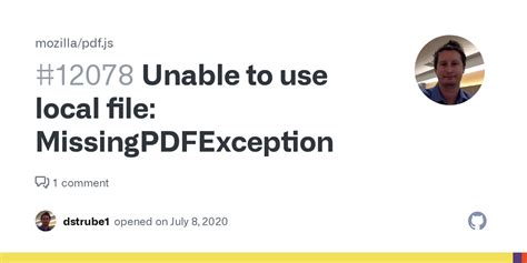 unable to use local file missingpdfexception · issue 12078 · mozilla