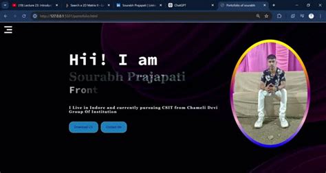 Sourabh Prajapati On Linkedin Portfolio Frontend Backend Development