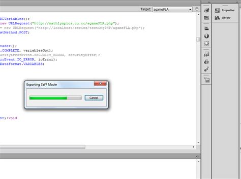 Testing Movie In Flash Cs6 Stack Overflow
