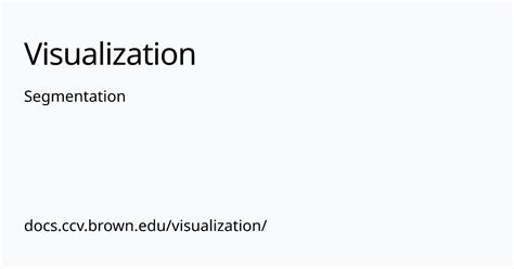 Segmentation Visualization