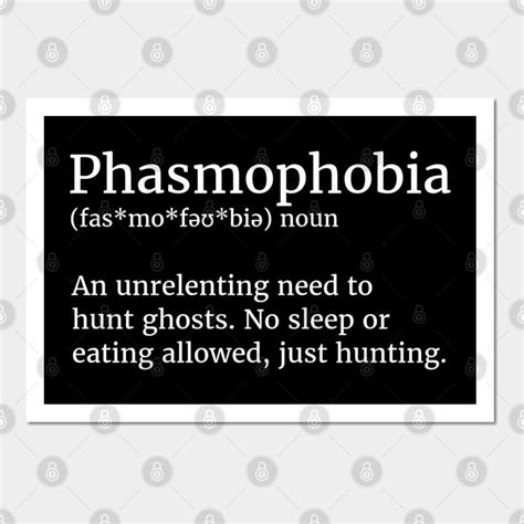 Ghost Hunters Phasmophobia Definition Game Fans Wall Art Print