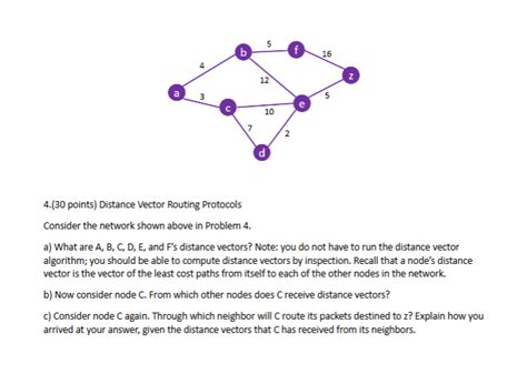4 30 Points Distance Vector Routing Protocols StudyX