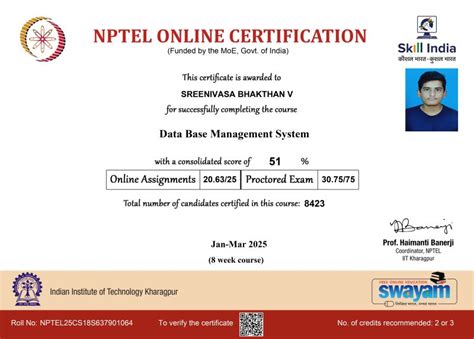 Nptel Dbms Learningjourney Sreenivasa Bhakthan