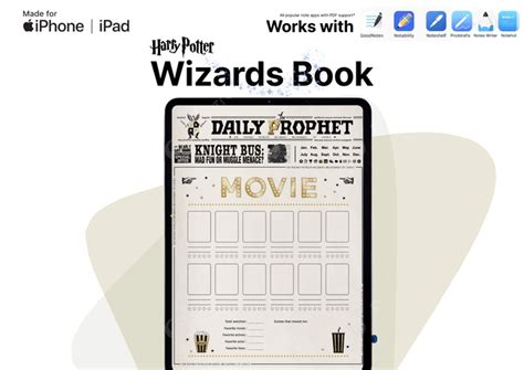 Harry Potter Wizards Notes Template For Notabilitygoodnotes